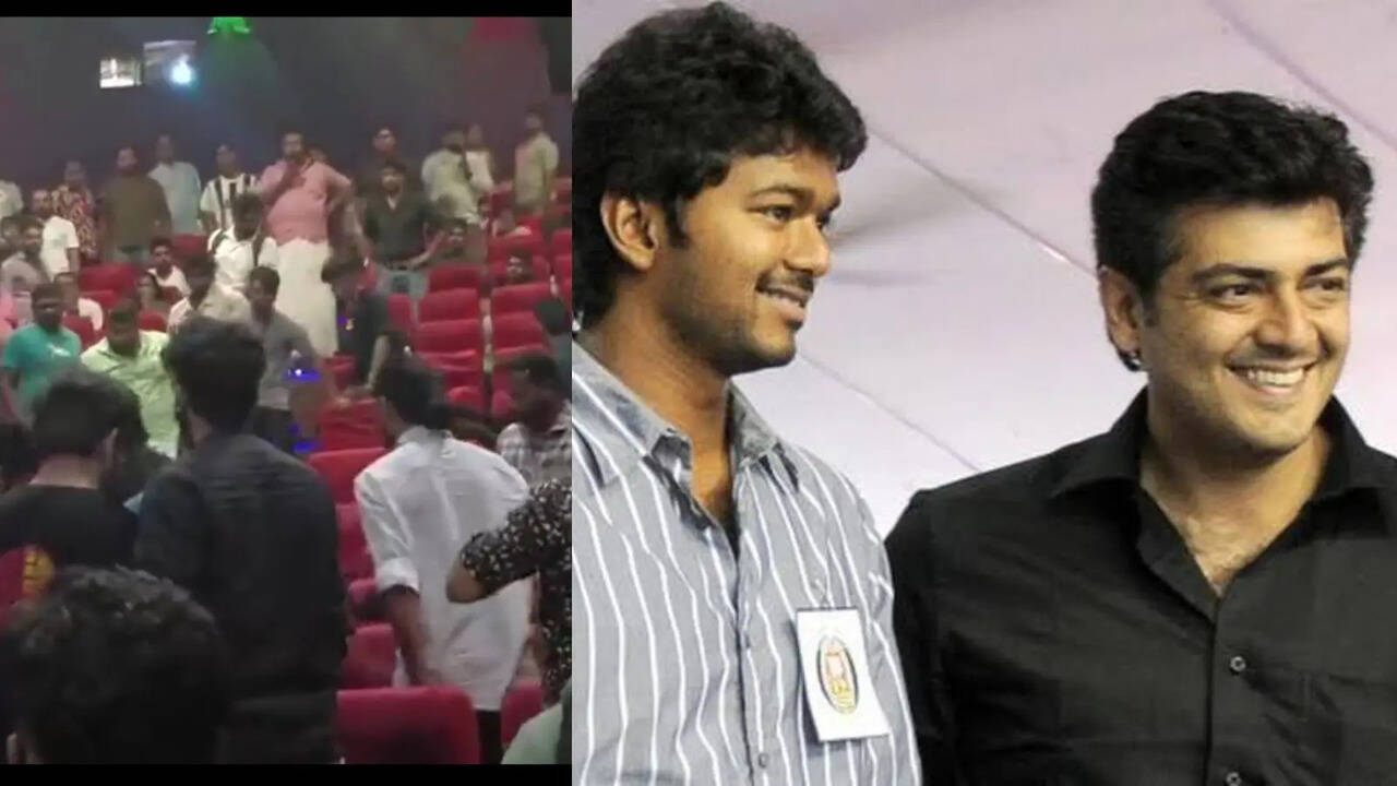 Vijay And Ajith Kumar's Fan War Turns Ugly At Good Bad Ugly's Screening In Kerala
