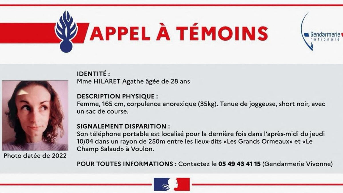 Qui est Agathe, la joggeuse de 28 ans portée disparue dans la Vienne
