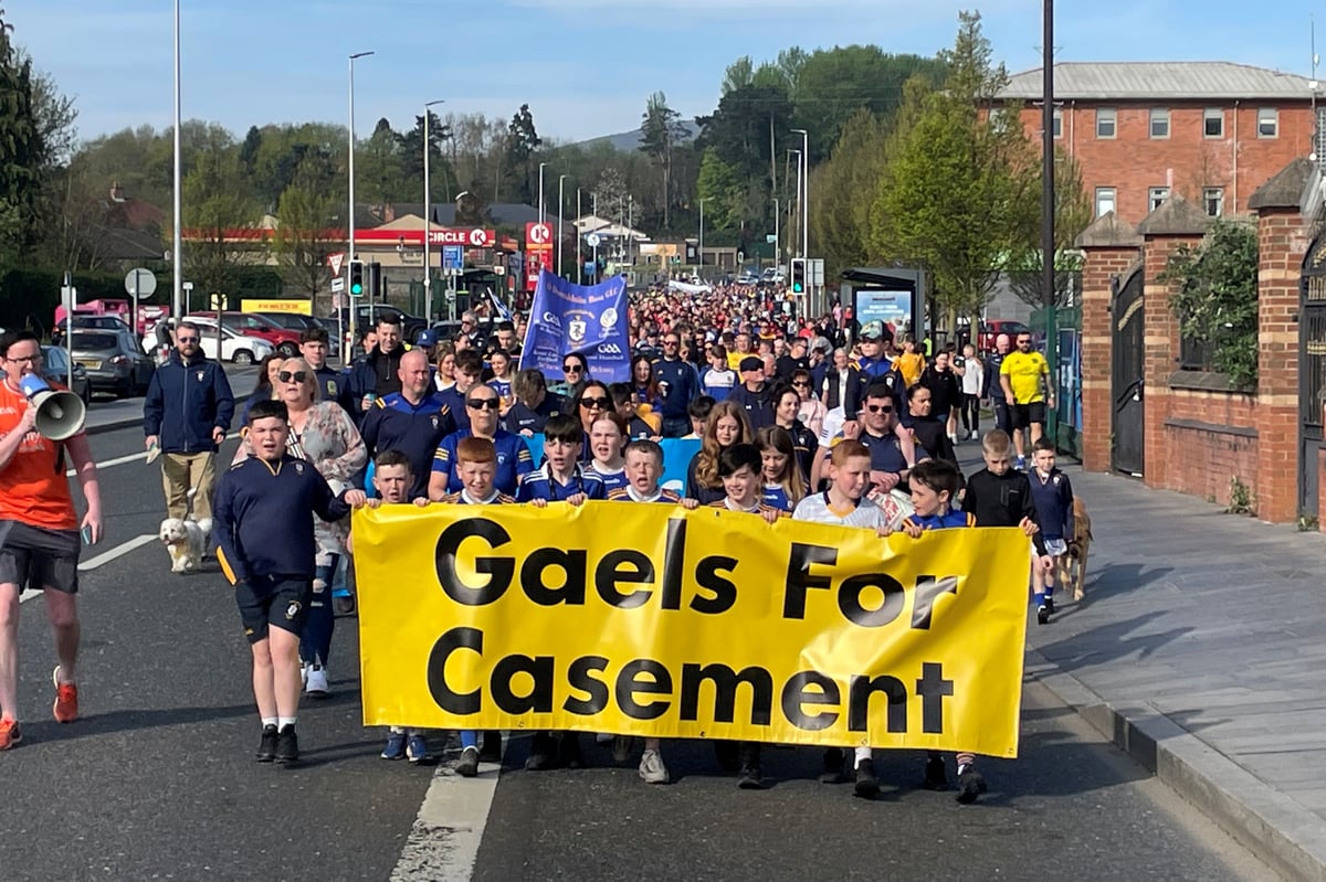 Thousands march to derelict Casement Park to demand its redevelopment