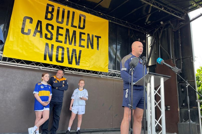 Thousands march to derelict Casement Park to demand its redevelopment