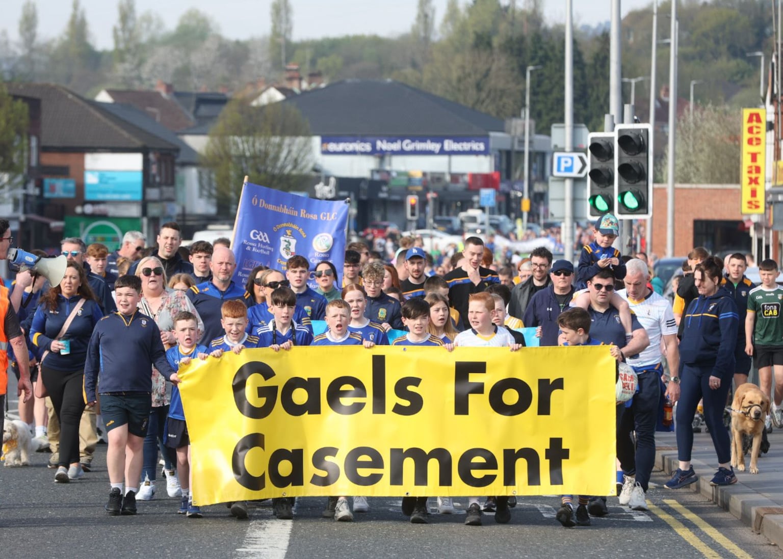 Thousands march to derelict Casement Park to demand its redevelopment