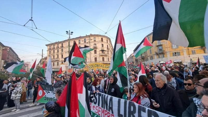 Manifestazione pro Palestina a Milano, Lino Guanciale: “Segno di ...