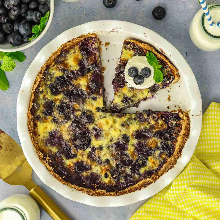 Blueberry Kuchen: A Cross Between Coffee Cake and Fruit Tart