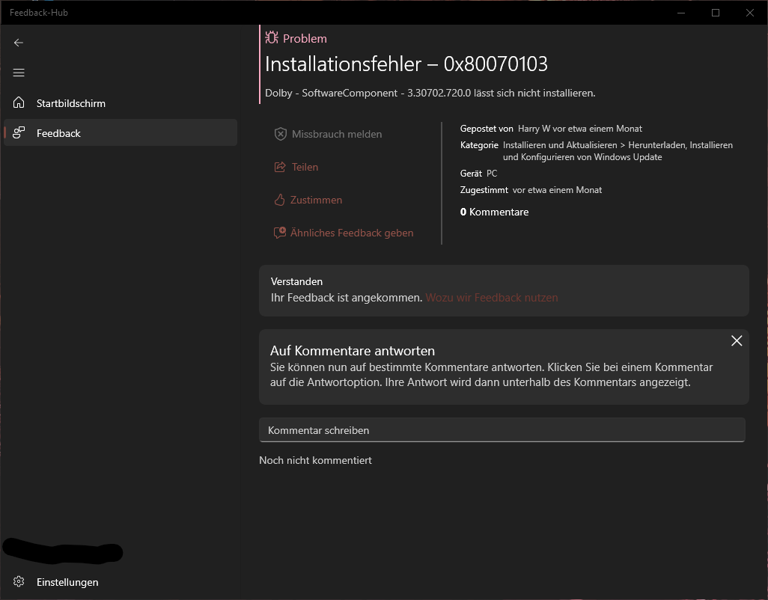 Berauschende Stille: Treiberfehler mit Dolby beschäftigt Nutzer von ...