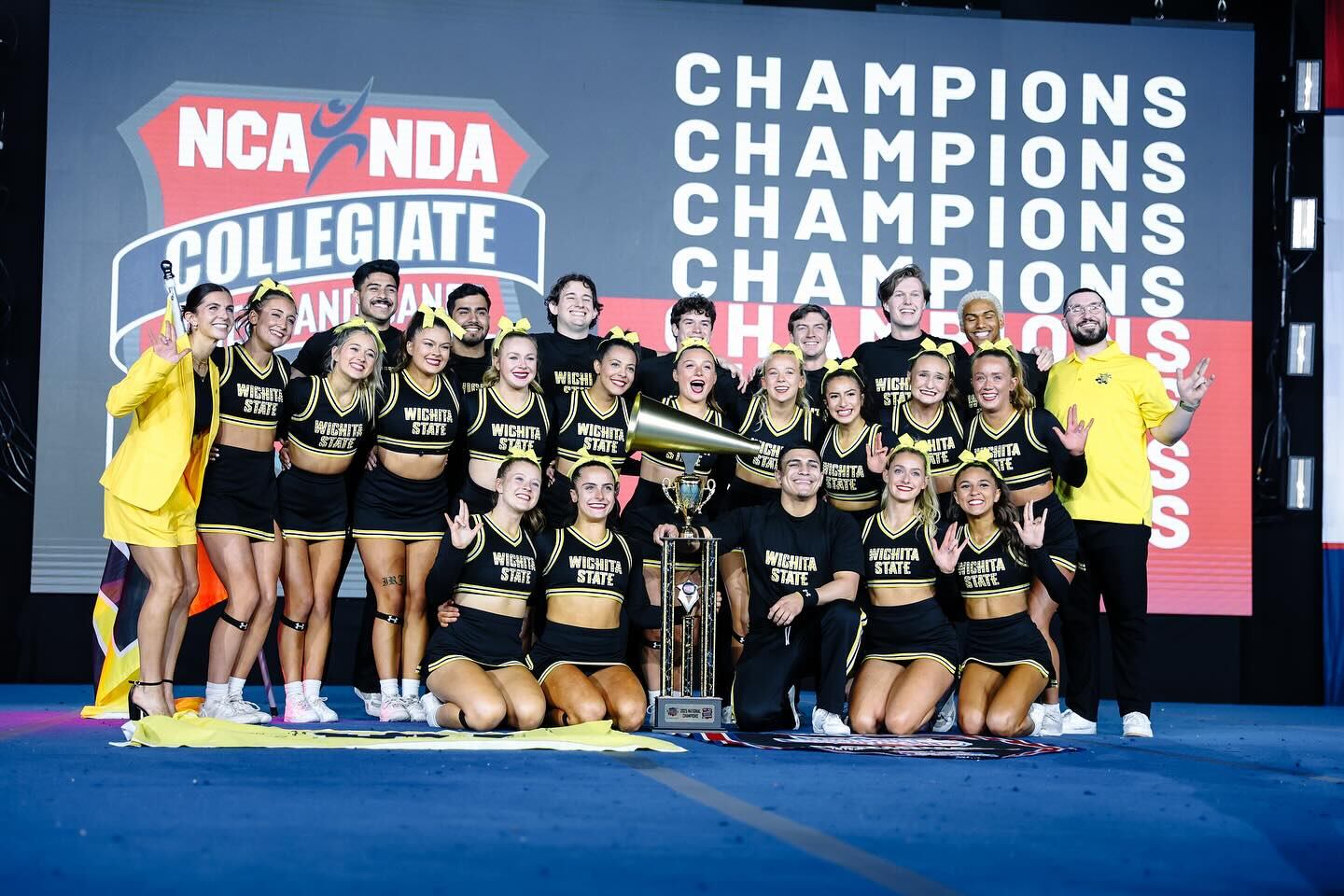 ‘WSU Night’: Shocker cheerleading celebrates national title with fans