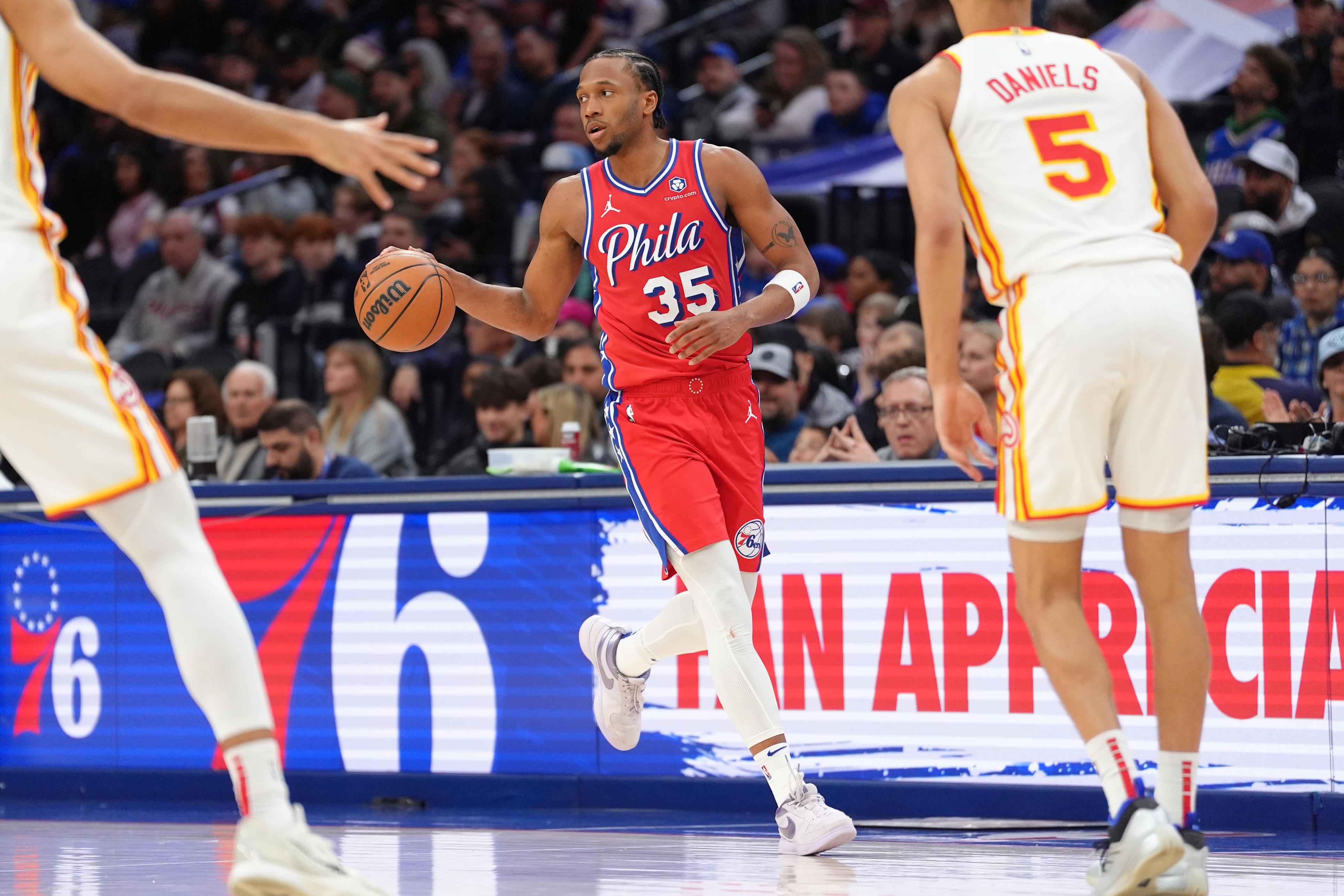 Sixers' Marcus Bagley talks growth after career night in loss to Hawks