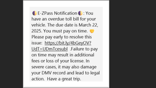 Don't fall for bogus 'unpaid toll' text messages - here's what to know