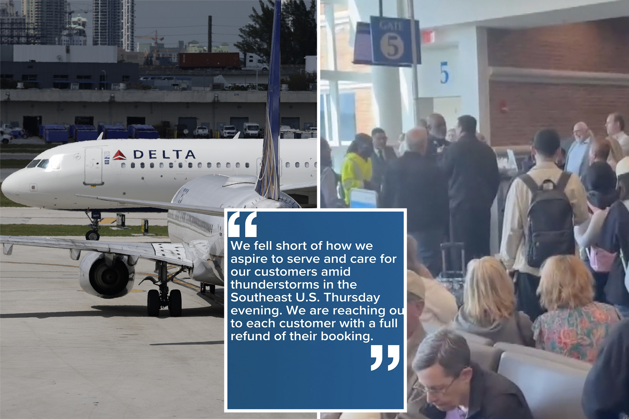 Hundreds of Delta passengers spend night on tarmac after planes ...