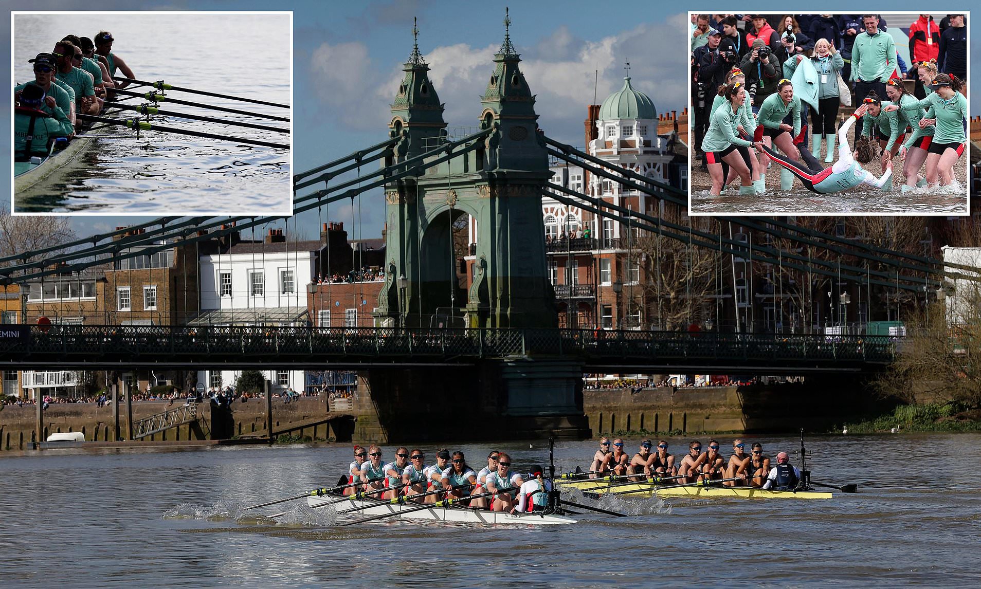 Crews in today's University Boat Race warned of E.coli bacteria