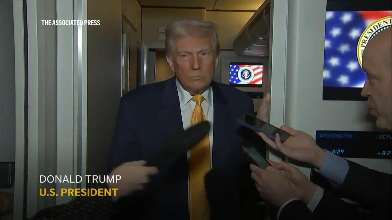 Trump tells reporters on Air Force One Iran talks 'going OK', comments ...