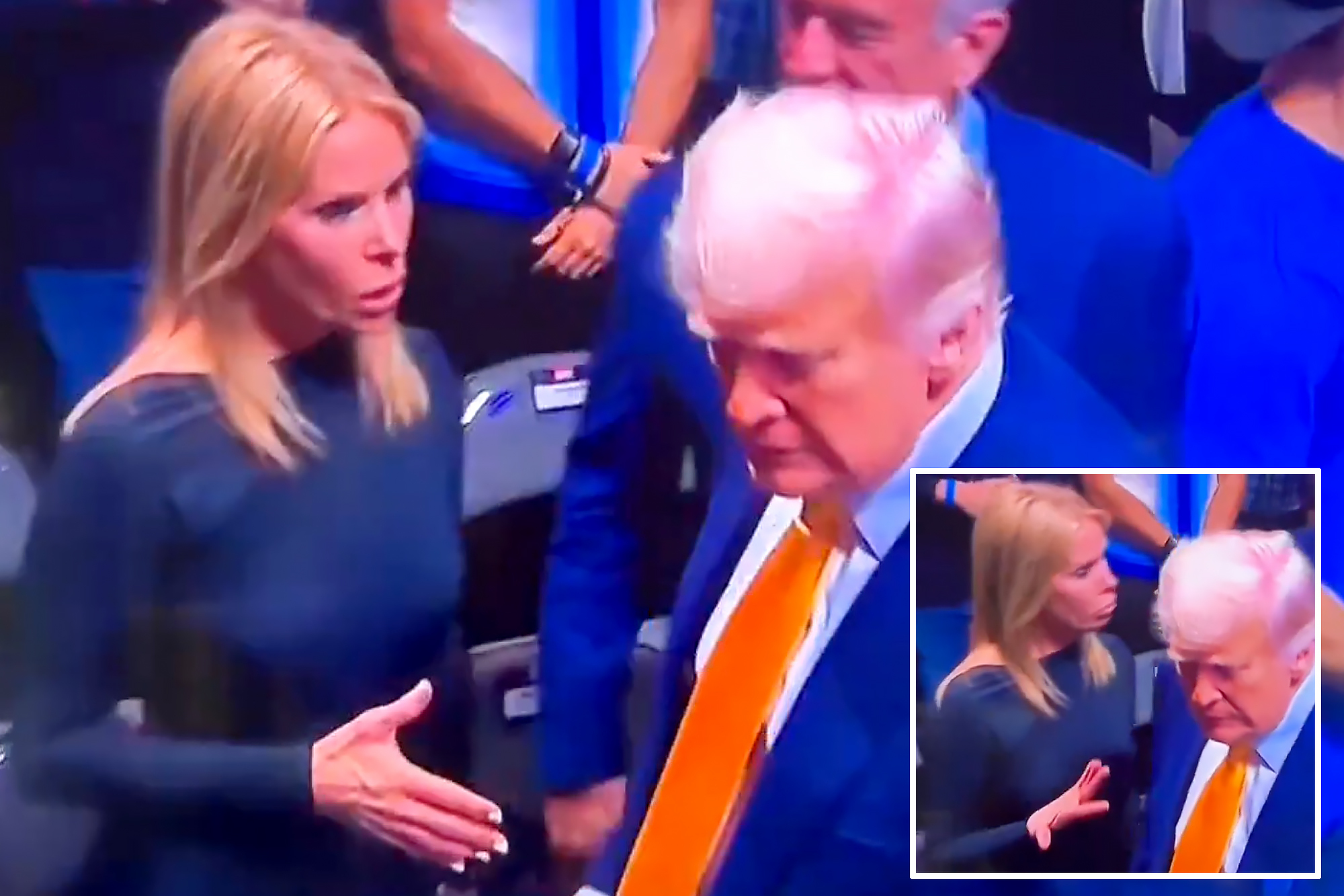 Trump appears to snub RFK Jr.’s wife Cheryl Hines while entering UFC fights