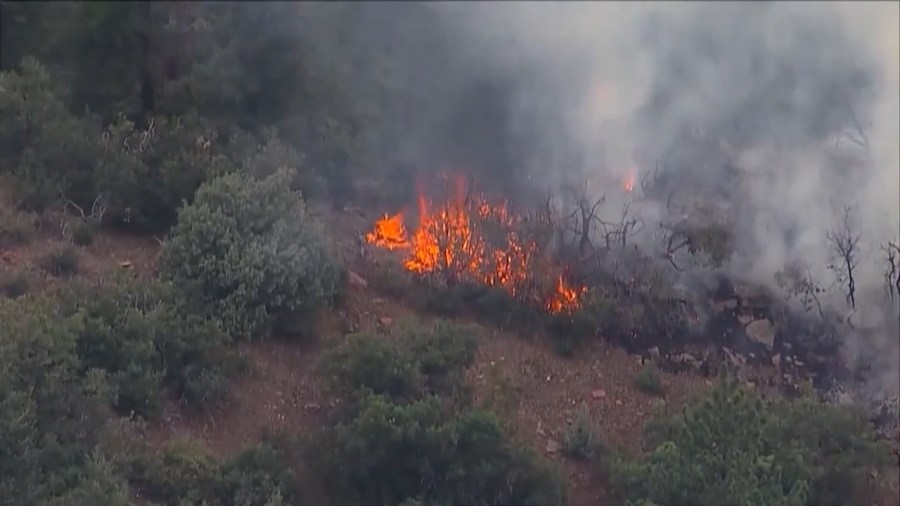 Forest fire north of Woodland Park sends smoke across Teller County
