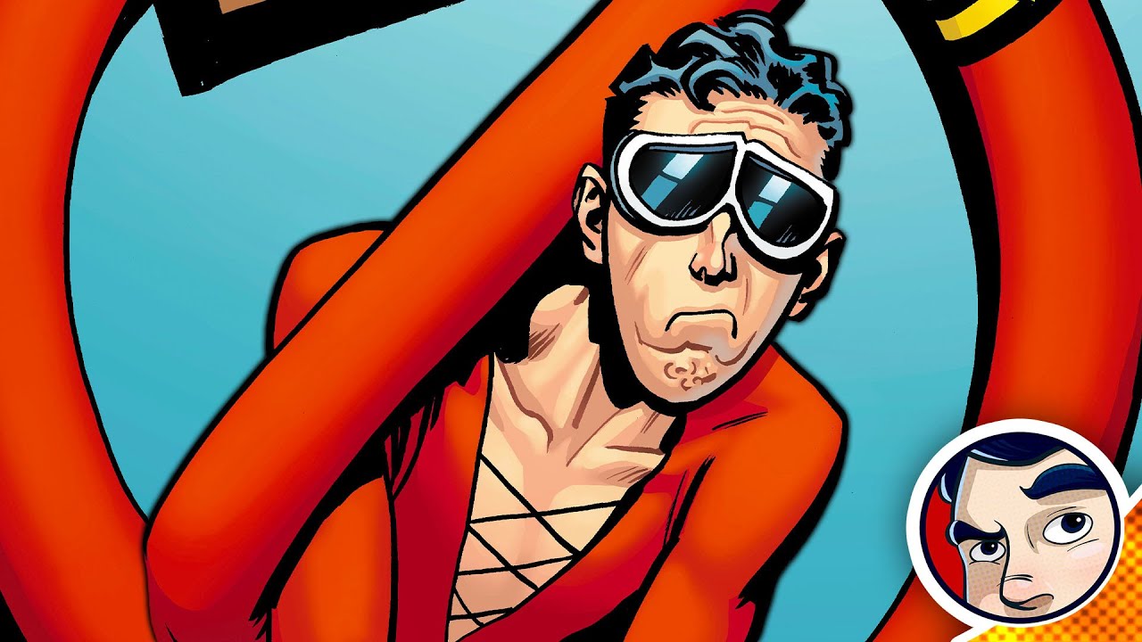 Plastic Man is dying while Justice League looks away