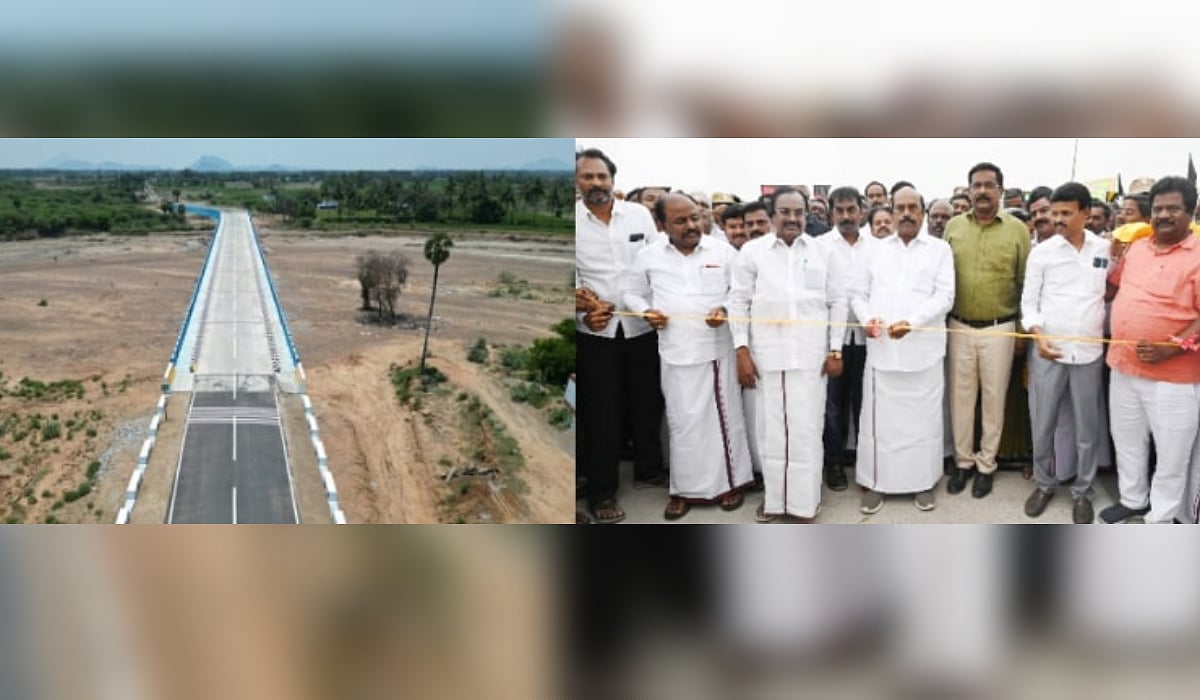 Minister EV Velu inaugurates Rs15 crore bridge across Seyyar River in ...