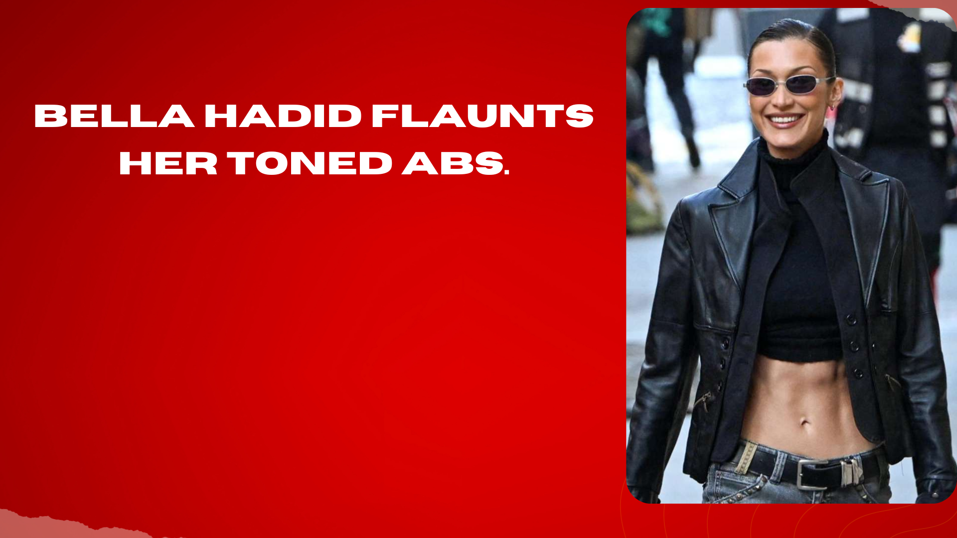 Bella Hadid Flaunts Her Toned Abs In Matrix-Style Cropped Turtleneck ...