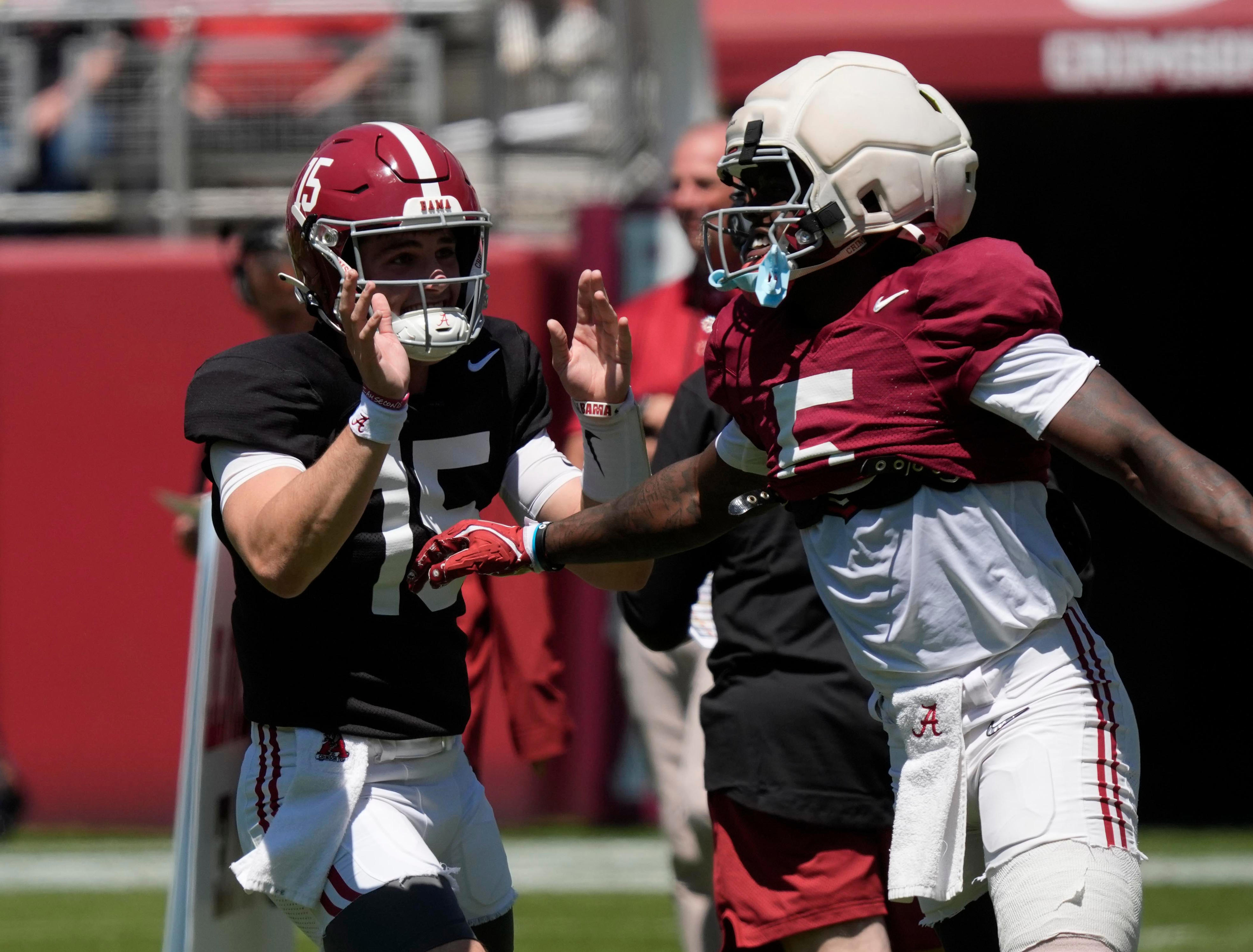 How has Ty Simpson navigated Alabama football quarterback battle? I ...