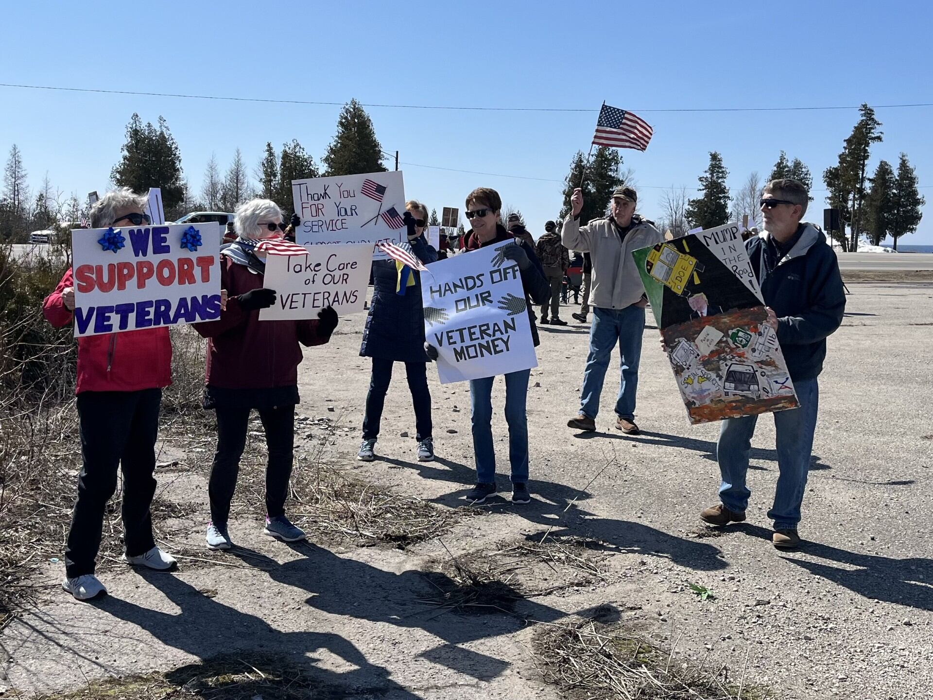Protest in Manistique speaks out against VA cuts