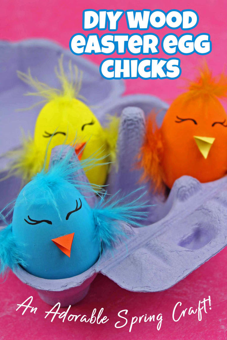 DIY wooden Easter egg chicks – an adorable spring craft!