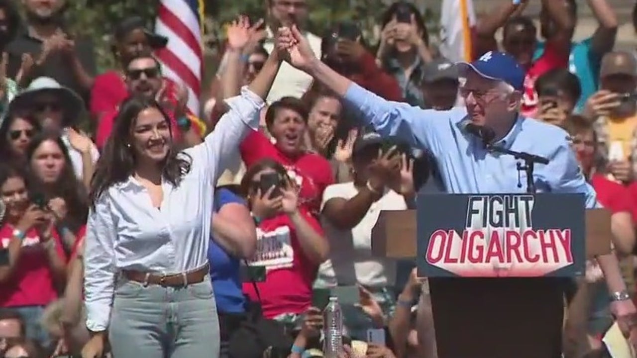 Bernie Sanders, Alexandria Ocasio-Cortez in Los Angeles for 'Fighting ...