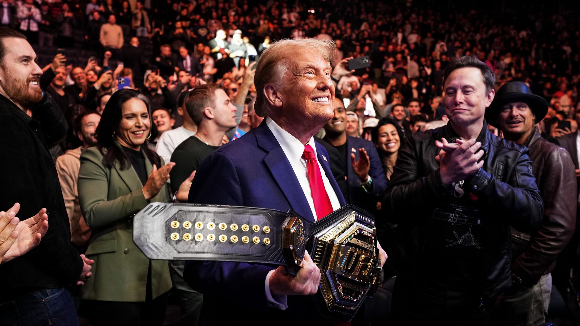 Video: President Trump Crashes UFC 314!