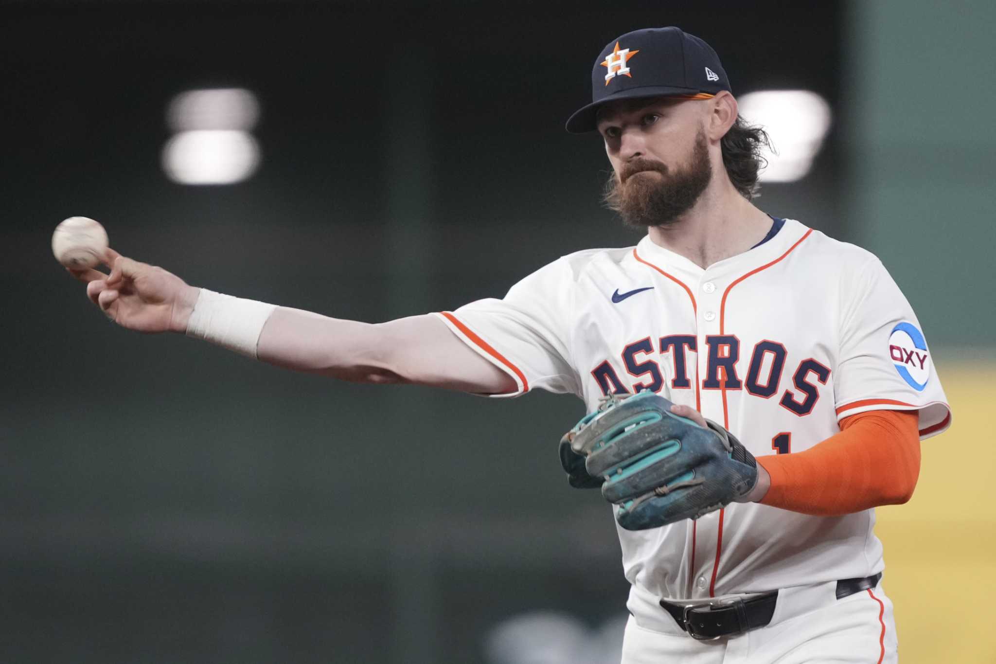 Houston Astros second baseman Brendan Rodgers out with sore left hip