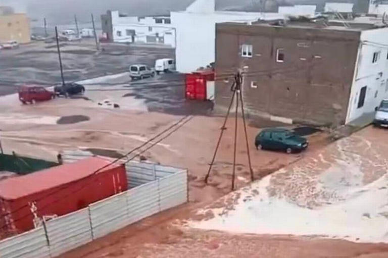Brits holiday hell as Lanzarote in state of emergency after floods see ...