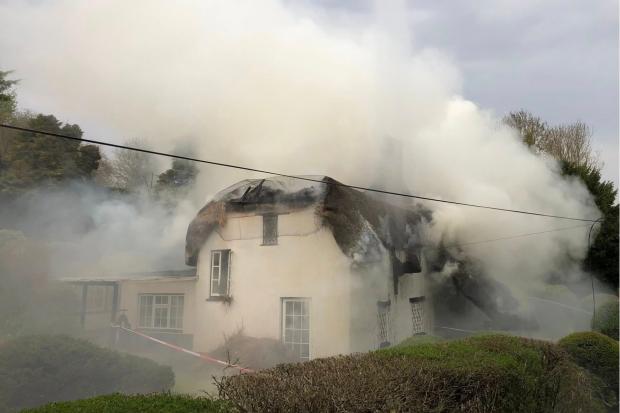 Photos show terrifying aftermath of thatched cottage fire in Wiltshire