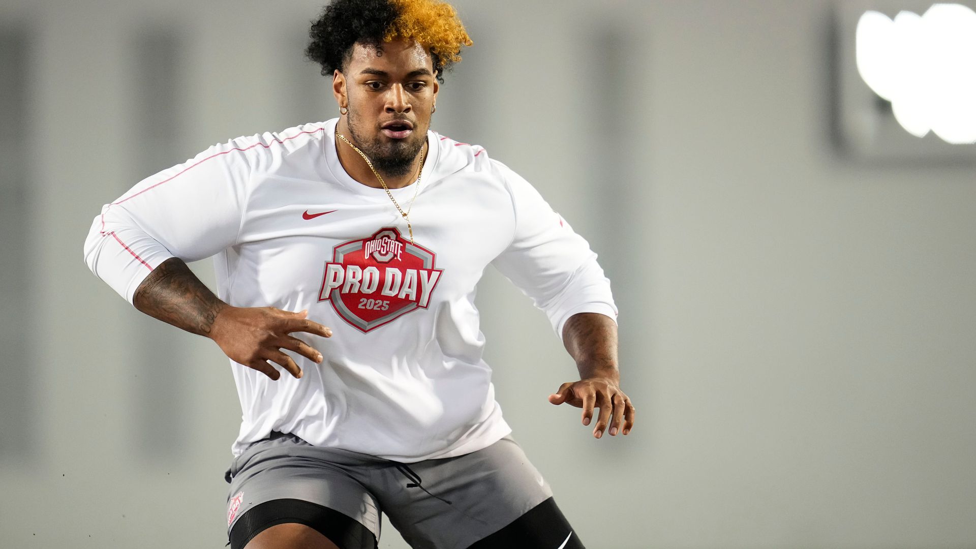 Ohio State OT Josh Simmons meets with Bengals