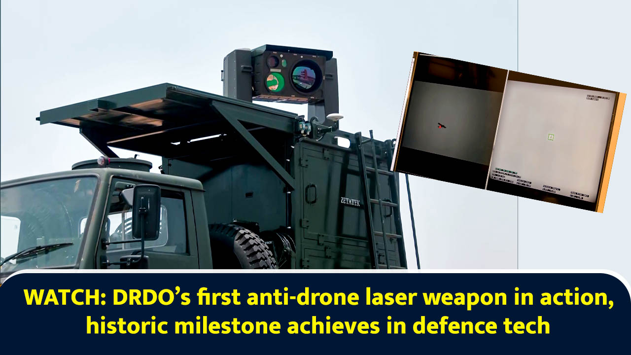 WATCH: DRDO’s first anti-drone laser weapon in action, historic ...