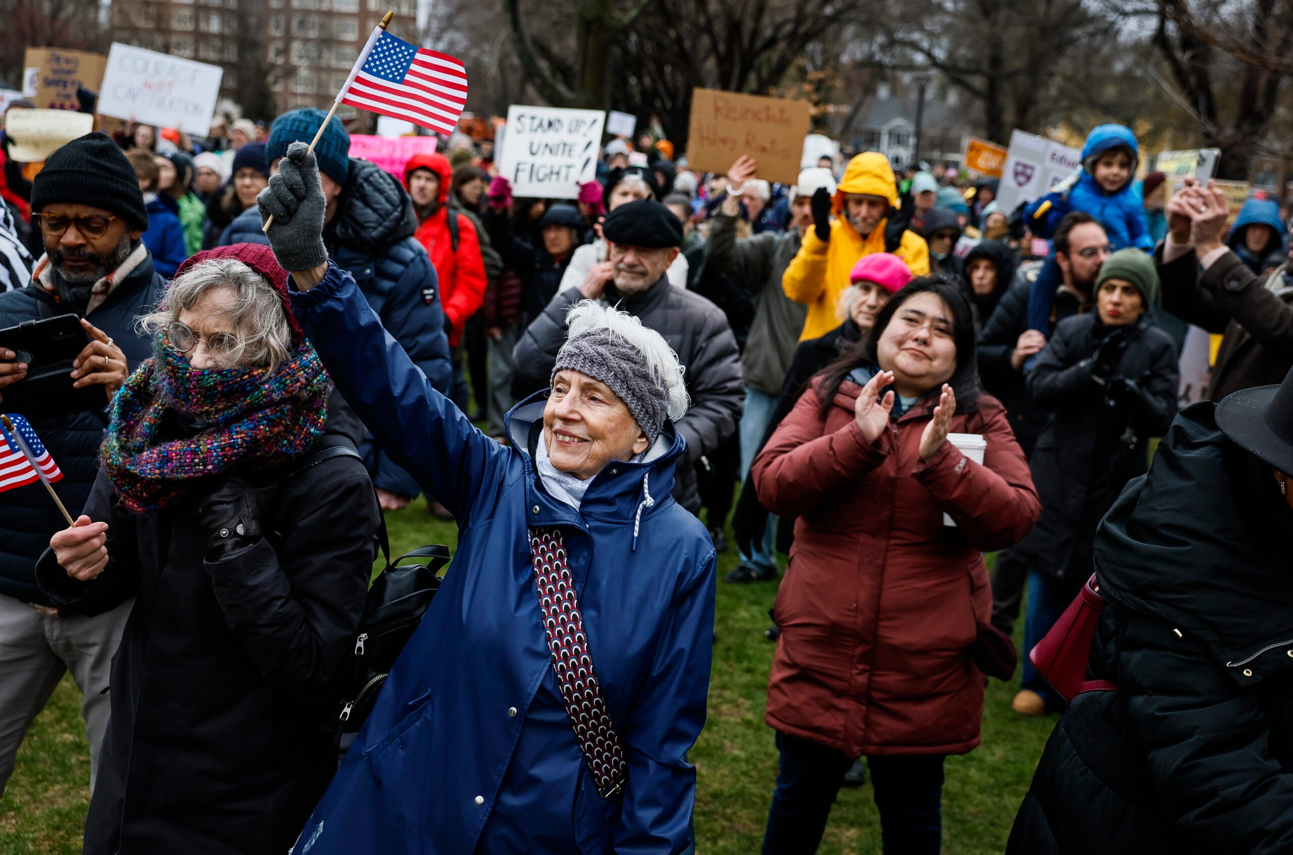 More than 1,000 Cambridge protesters urge Harvard to condemn Trump ...