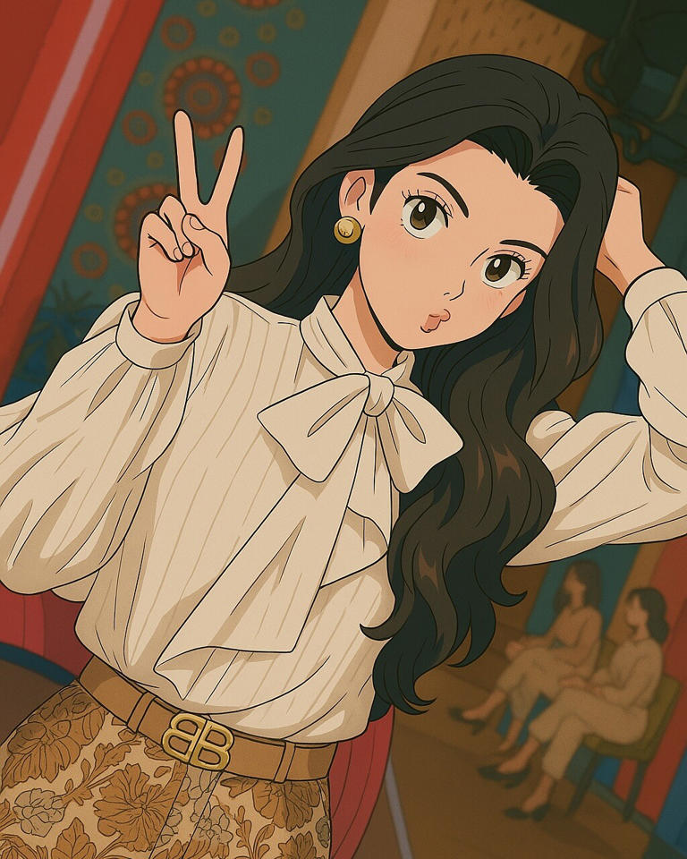 Η Ηλιάνα Παπαγεωργίου με pink power ranger look και trend των Gen Zeners