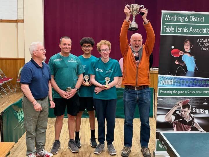 Worthing Table Tennis Club win cup for second straight year