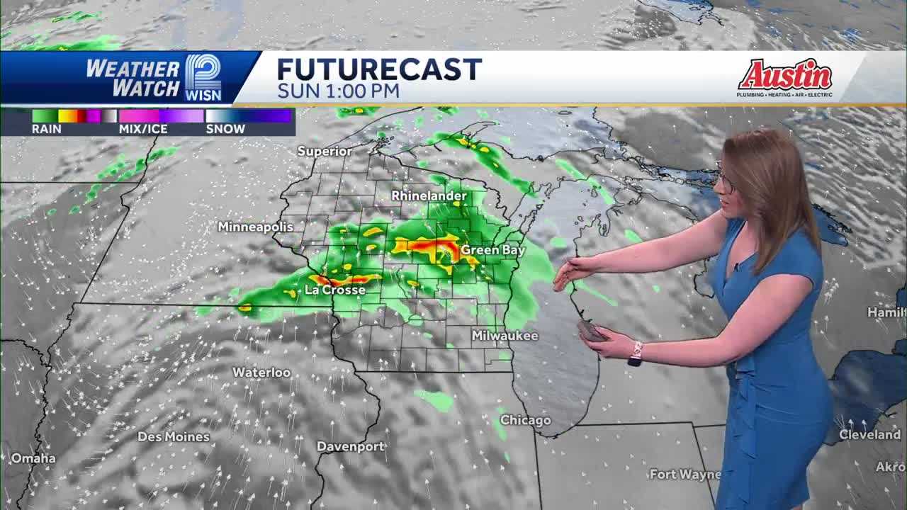 Mild Sunday, with a slight chance for showers