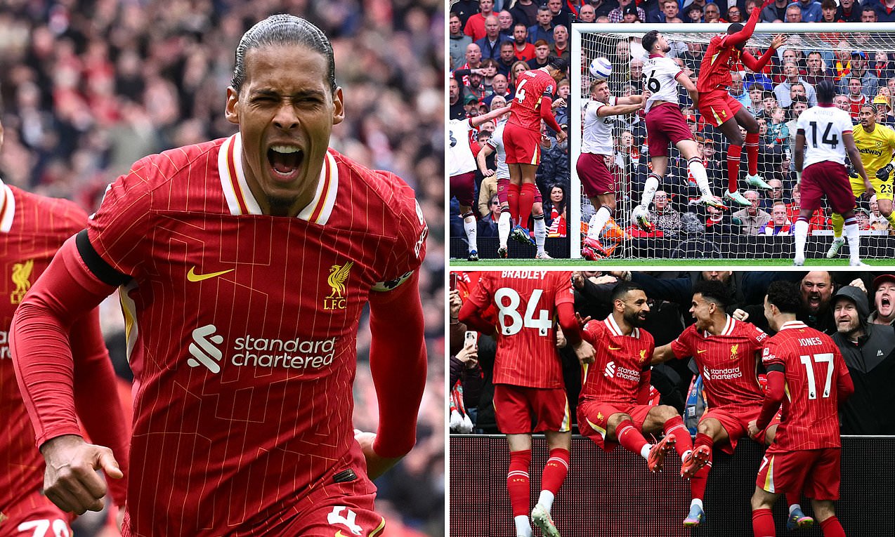 Liverpool 2-1 West Ham: Virgil van Dijk scores late winner moments ...