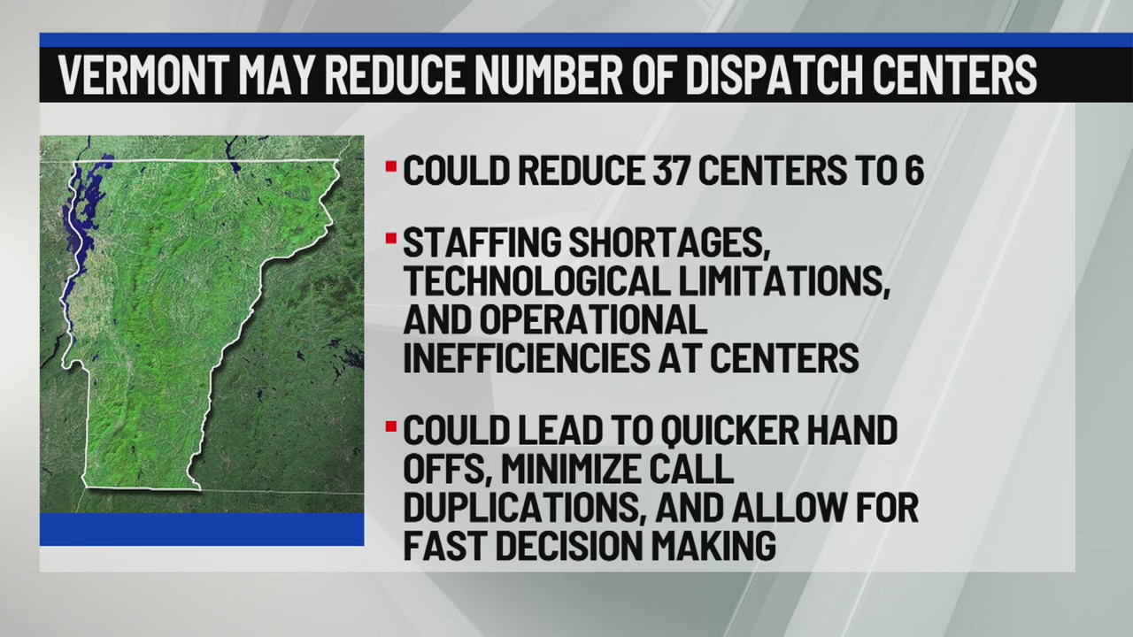 Vermont may reduce number of dispatch centers
