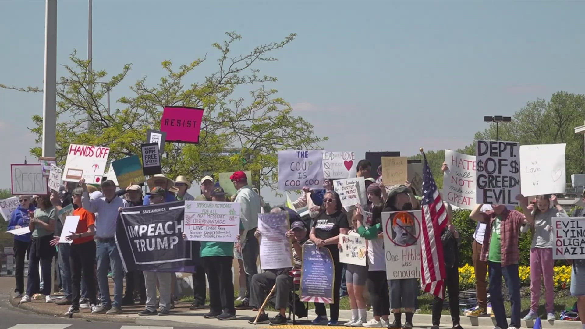 Protesters rallied in Memphis in support of 'Hands Off' Movement