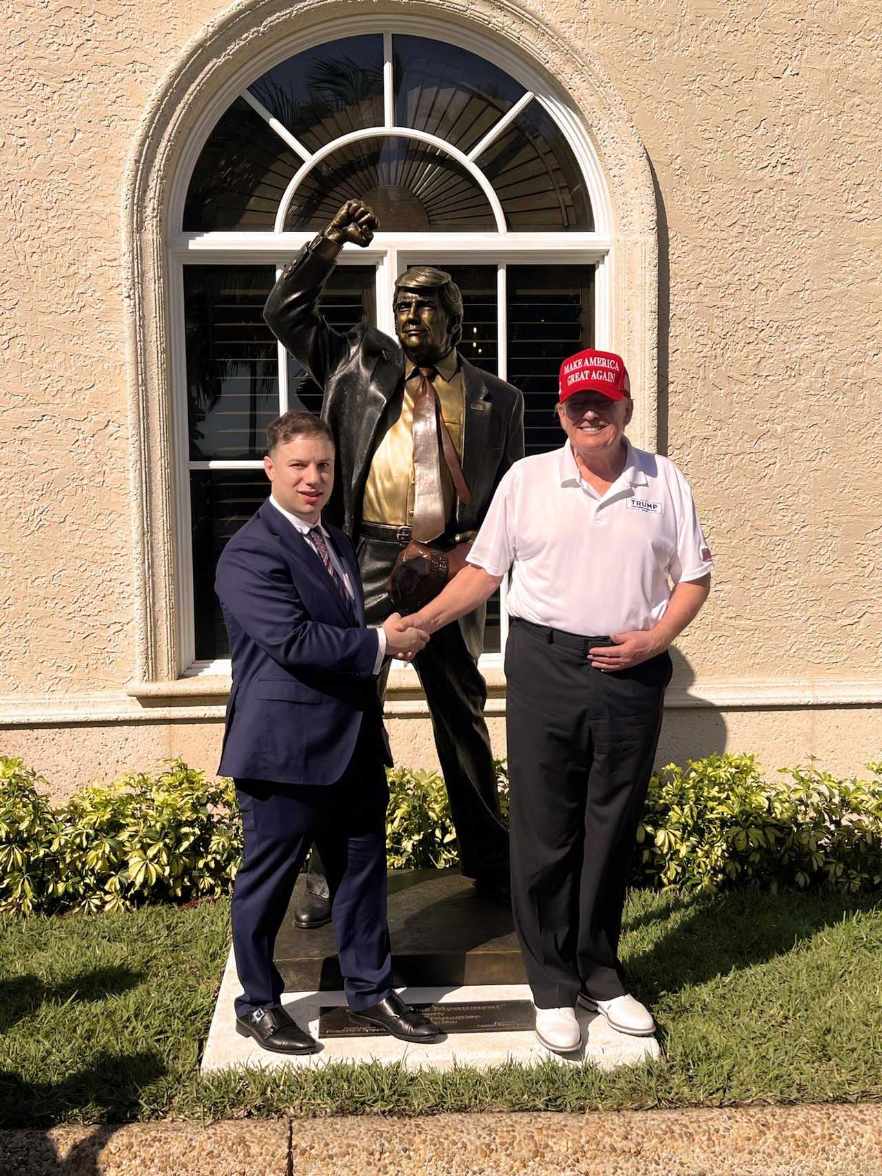 7-Foot Tall Trump Statue Lands Buyer Meeting With President, Musk, Stone