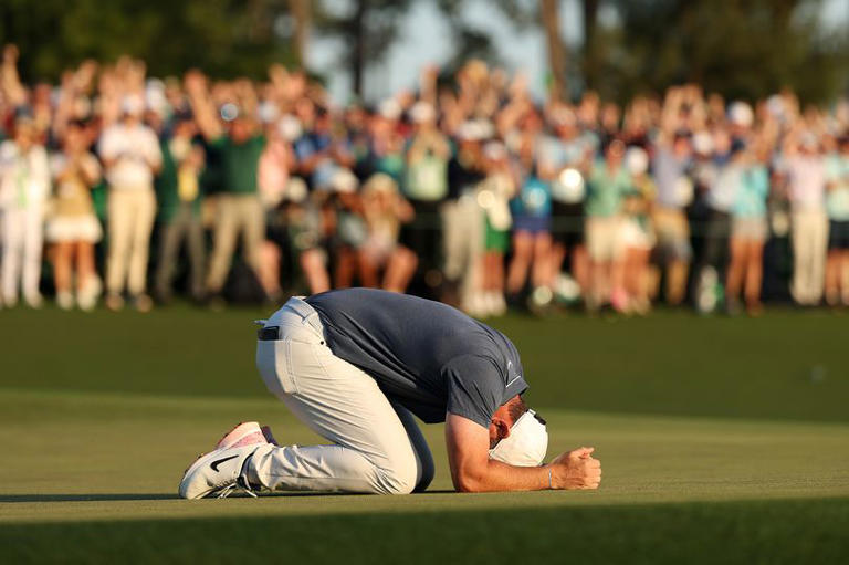 Rory McIlroy's first words after winning Masters and breaking down in tears