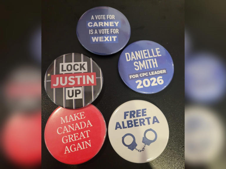 Spread of fake campaign pins 'disgusting,' says senior Tory