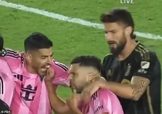 Inter Miami star Luis Suarez appears to BITE his own teammate Jordi ...
