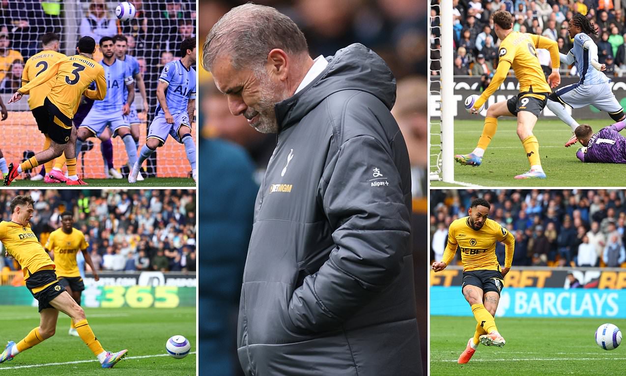 Wolves 4-2 Tottenham: Ange Postecoglou side suffer 17th defeat after ...