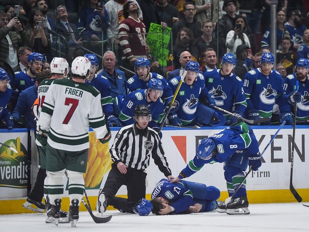 Canucks Notebook: Derek Forbort suffers broken orbital bone from Yakov ...
