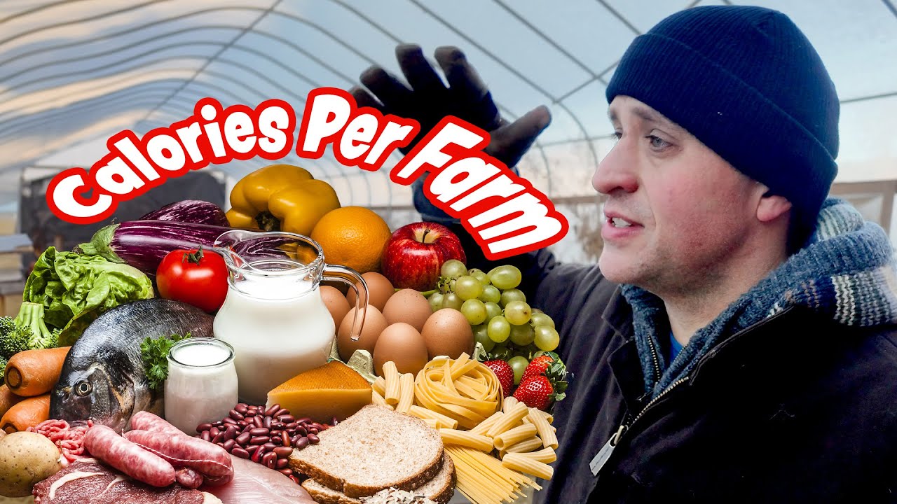 How many calories does a farm actually produce each year?