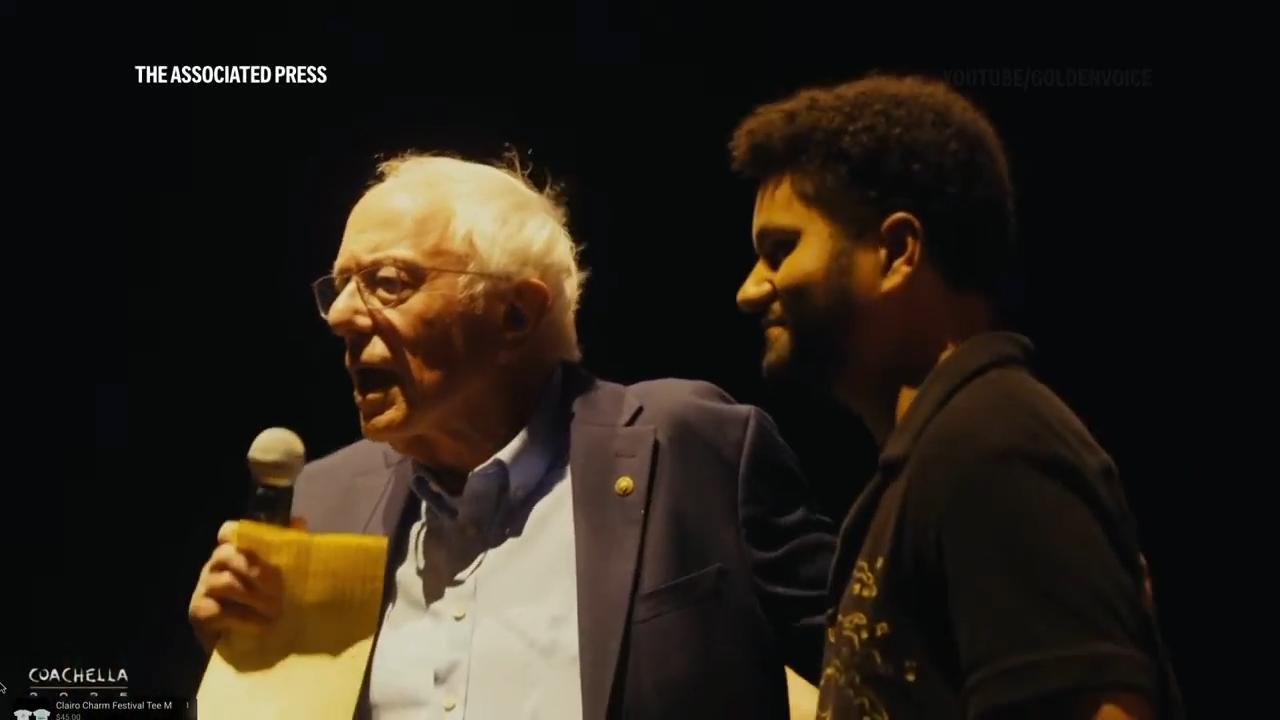 Bernie Sanders makes surprise appearance at Coachella music festival