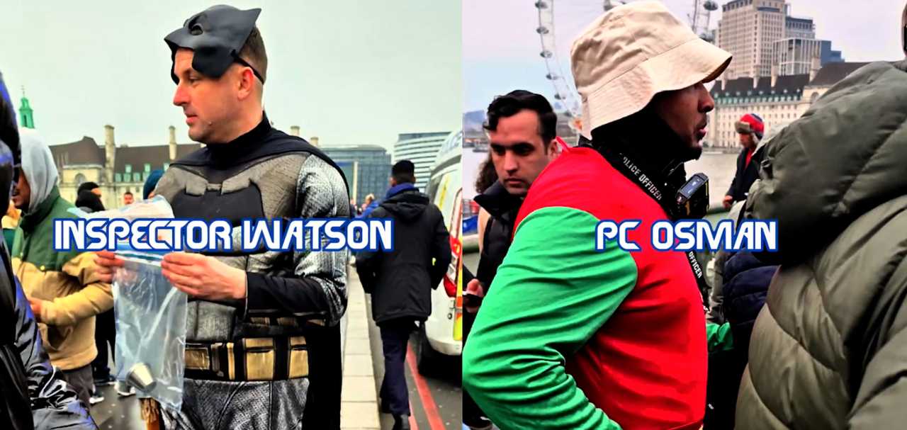 Batman And Robin Bust Gambling Suspects On Westminster Bridge In Real ...