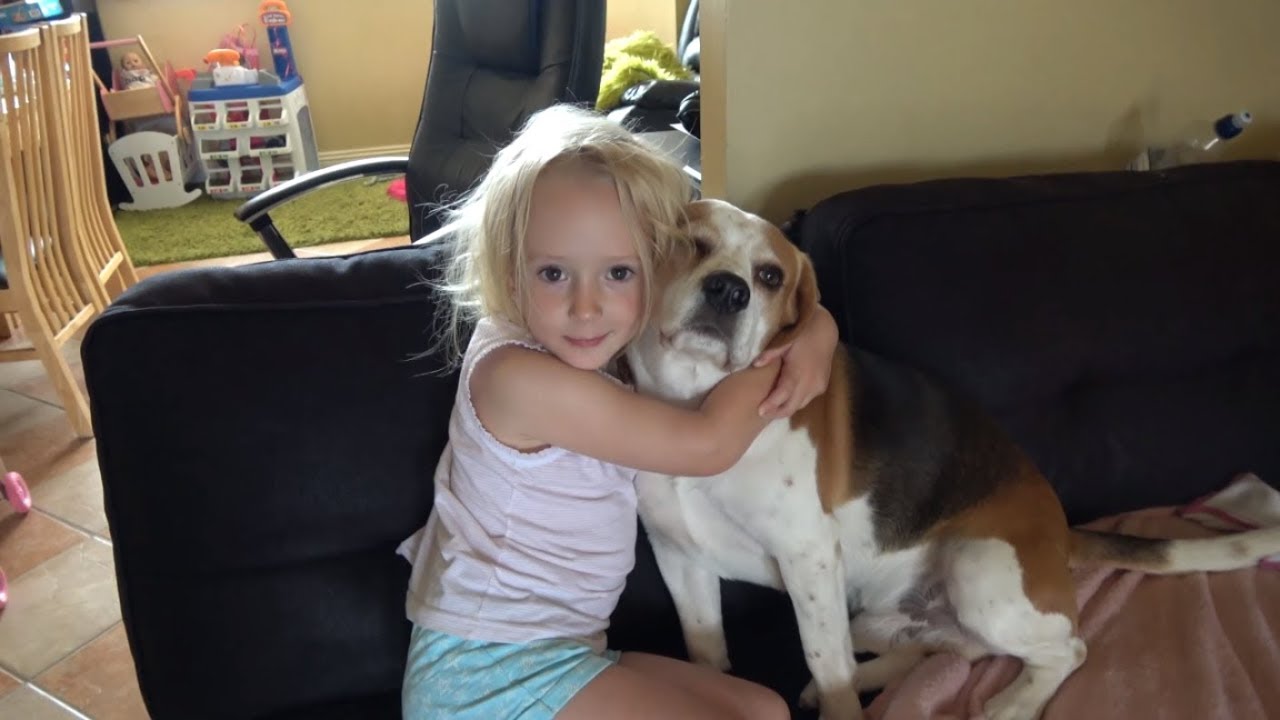 Little Girl Grows Up With Her Dog Best Friends