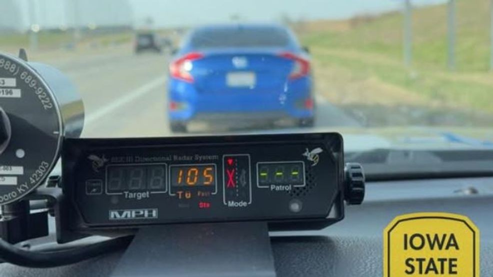 Driver stopped for speeding with unrestrained children in car
