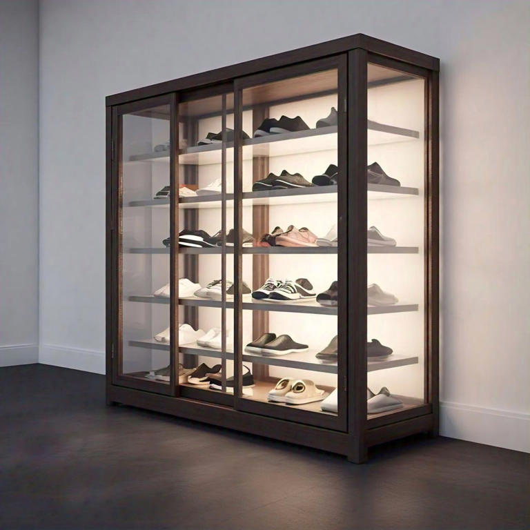5 Rak Sepatu Kaca Model Terbaik dan Termurah, Desain Estetik dan Cantik