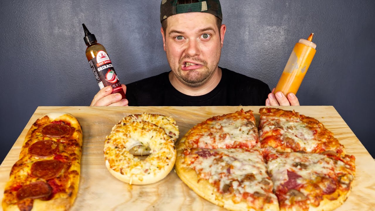 ASMR Mukbang Spicy Pizza Party ¦ Dave Kay ASMR