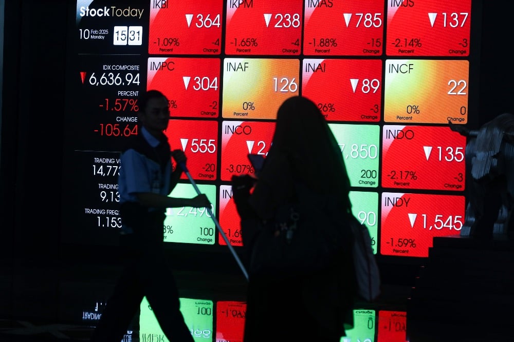 Indeks Bisnis-27 Dibuka Melemah, Saham BMRI, AMRT, dan MYOR Amblas